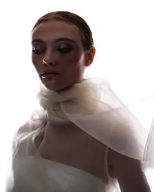 BYVARGA Fatima Sheer Organza Wrap Shirt