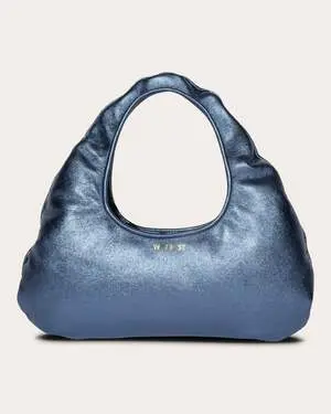 W 78 ST Micro Cloud Metallic Leather Tote