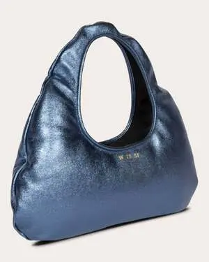 W 78 ST Micro Cloud Metallic Leather Tote