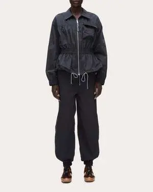 3.1 Phillip Lim Ripstop Shirred Drawstring Jacket - Blue