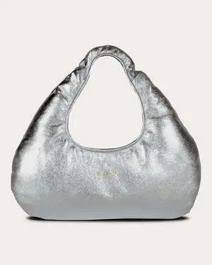 W 78 ST Micro Cloud Metallic Leather Tote