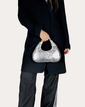 W 78 ST Micro Cloud Metallic Leather Tote