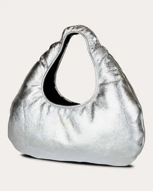 W 78 ST Micro Cloud Metallic Leather Tote