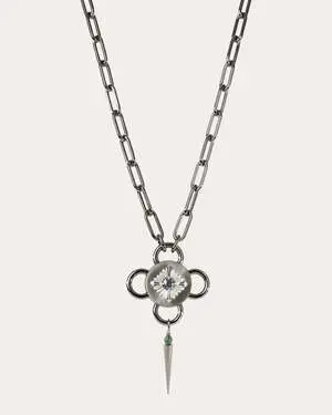 ROUVENAT Bolt Pendant Necklace - Silver/green/grey