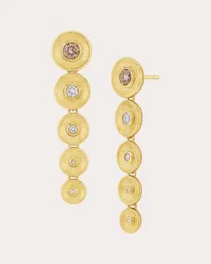 JENNIFER DEMORO Diamond And 18k Drop Earrings - Gold