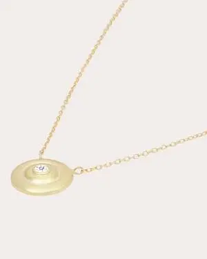CAMPBELL + CHARLOTTE Diamond And 14k Evolve Disc Pendant Necklace - Gold