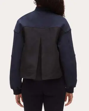 3.1 Phillip Lim French Terry Ripstop Combo Zip Track Jacket