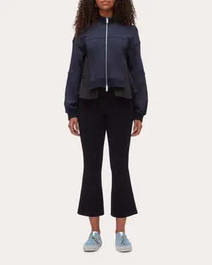 3.1 Phillip Lim French Terry Ripstop Combo Zip Track Jacket