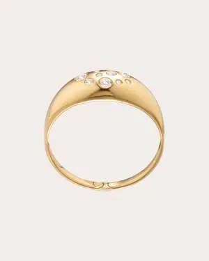 ELIZABETH MOORE Diamond And 18k Dome Ring