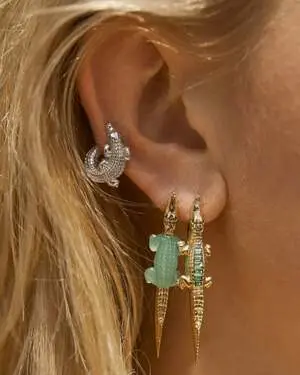 BIBI VAN DER VELDEN Alligator Twist Earring