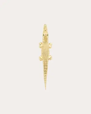 BIBI VAN DER VELDEN Tsavorite & 18k Alligator Bite Drop Earring - Gold