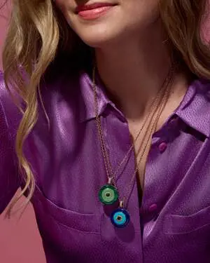 CAMPBELL + CHARLOTTE Evolve Large Pendant Necklace - Blue