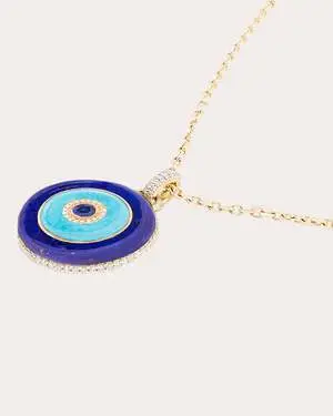 CAMPBELL + CHARLOTTE Evolve Large Pendant Necklace - Blue
