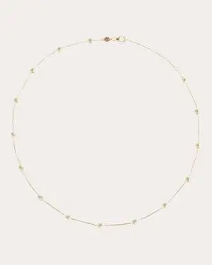 CAMPBELL + CHARLOTTE 14k Evolve Station Necklace - Emerald