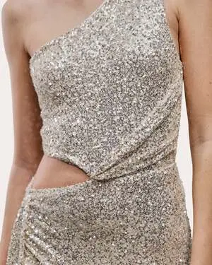 Francisco Arce Azel Sequin Asymmetric Gown