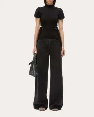 3.1 Phillip Lim Ribbed Mock Neck Top