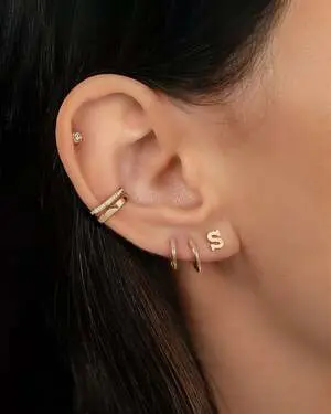 ZOE LEV 14k Small Hoop Earrings