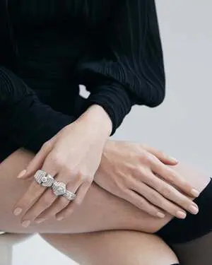 STATEMENT Diamond Rockaway Spinner Ring - Silver