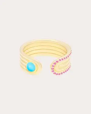 CAMPBELL + CHARLOTTE Found Open Ring - Blue