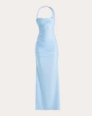 Francisco Arce Vira Gathered Halter Gown
