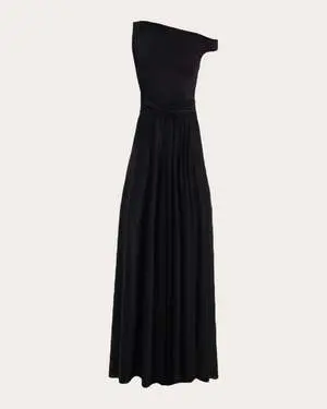 Francisco Arce Geneve Ruched Jersey Asymmetric Gown