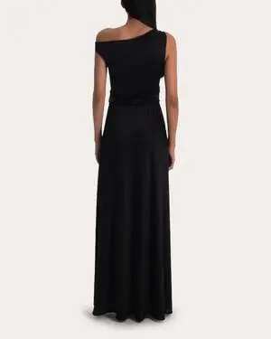 Francisco Arce Geneve Ruched Jersey Asymmetric Gown