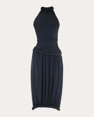 Francisco Arce Yume Rolled Mock Neck Midi Dress