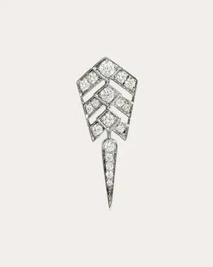 Statement Rhodium-plated Earrings