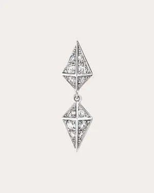 STATEMENT Diamond Rockaway Kite Drop Earring - Silver