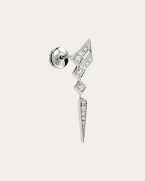 STATEMENT Diamond Stairway Drop Earring - Silver