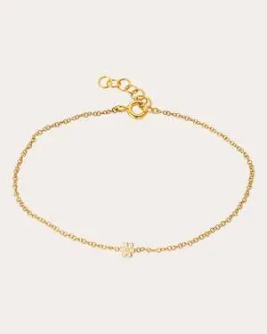 ZOE LEV Diamond And 14k Flower Bracelet - Gold