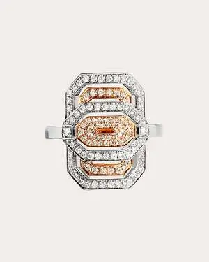 STATEMENT Diamond And 18k Rose Gold My Way Ring - Pink/silver