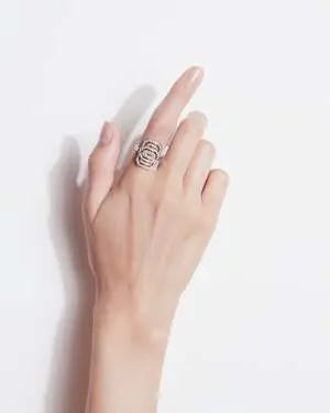 STATEMENT Diamond And 18k Rose Gold My Way Ring - Pink/silver