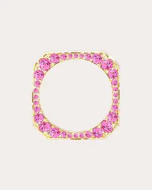 CAMPBELL + CHARLOTTE Sapphire And 14k Gold Etched Ring - Pink Sapphire