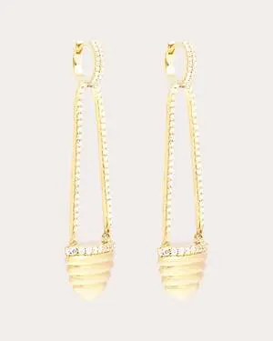 CAMPBELL + CHARLOTTE Diamond And 14k Cap Drop Earrings
