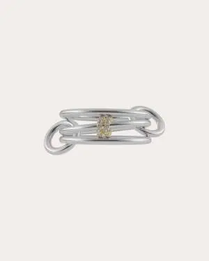 SPINELLI KILCOLLIN Diamond & 18k Gold Two-tone Acacia Ring - Silver