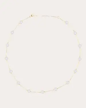 CAMPBELL + CHARLOTTE Diamond And Moonstone 14k Necklace - Opal