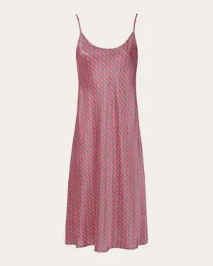 KARMA ON THE ROCKS Edo Kumo Silk Slip Dress - Red