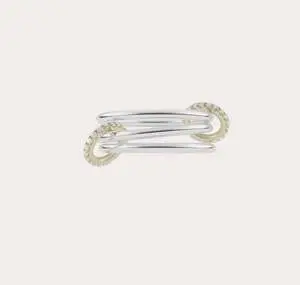 SPINELLI KILCOLLIN Diamond And 18k Gold Solarium Ring - Silver