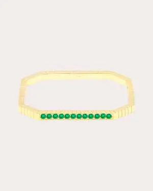 CAMPBELL + CHARLOTTE Spark Octagon Bangle - Green
