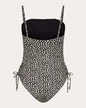 GIRLSMUSTHAVE Joan Polka Dot Ruched One-piece