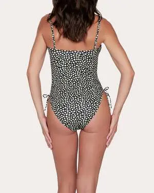 GIRLSMUSTHAVE Joan Polka Dot Ruched One-piece