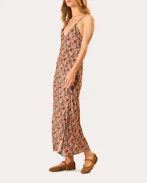 Natalie Martin Leandra Floral Midi Slip Dress