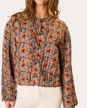 Natalie Martin Lenny Floral Quilted Lightweight Rayon Jacket