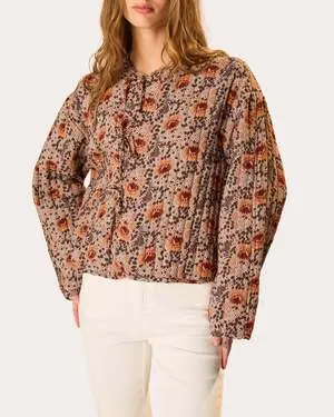 Natalie Martin Lenny Floral Quilted Lightweight Rayon Jacket
