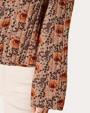Natalie Martin Lenny Floral Quilted Lightweight Rayon Jacket