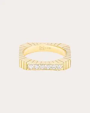 CAMPBELL + CHARLOTTE Diamond And 14k Stackable Ring - Gold
