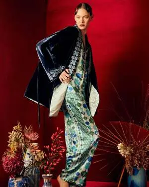 KARMA ON THE ROCKS Isa Chochin Silk Pajama Set