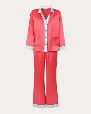 KARMA ON THE ROCKS Tokyo Silk Pajama Set - Red