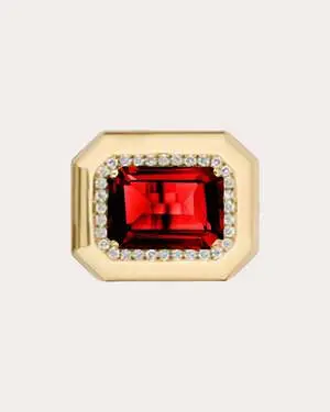 Goshwara Garnet And Diamond 18k Gold Ring - Red